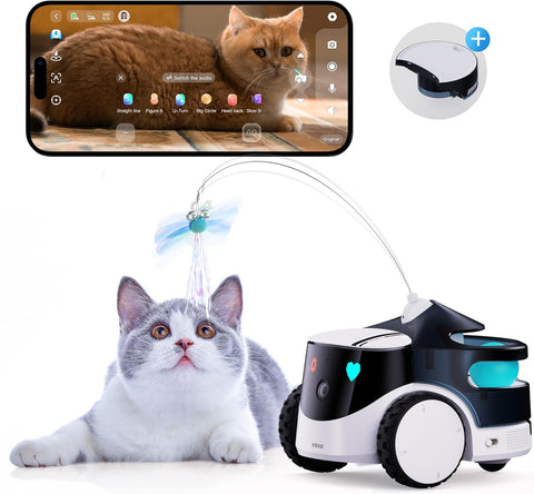 ROLA PetPal Robot Pet Companion-2.5K Dogs& Cats Camera with Interactive ...