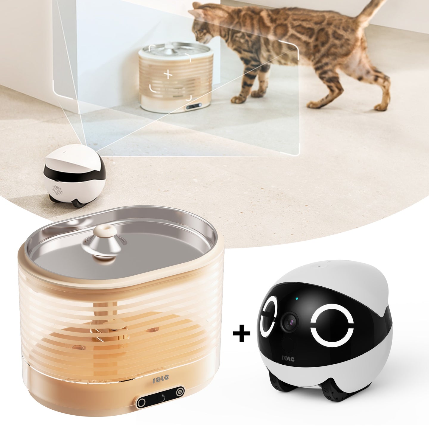 ROLA Mini 2K Movable Pet Camera-2 Way Communication With One Tap ...