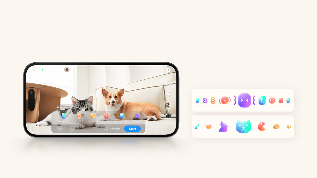 ROLA Mini 2K Movable Pet Camera-2 Way Communication With One Tap ...